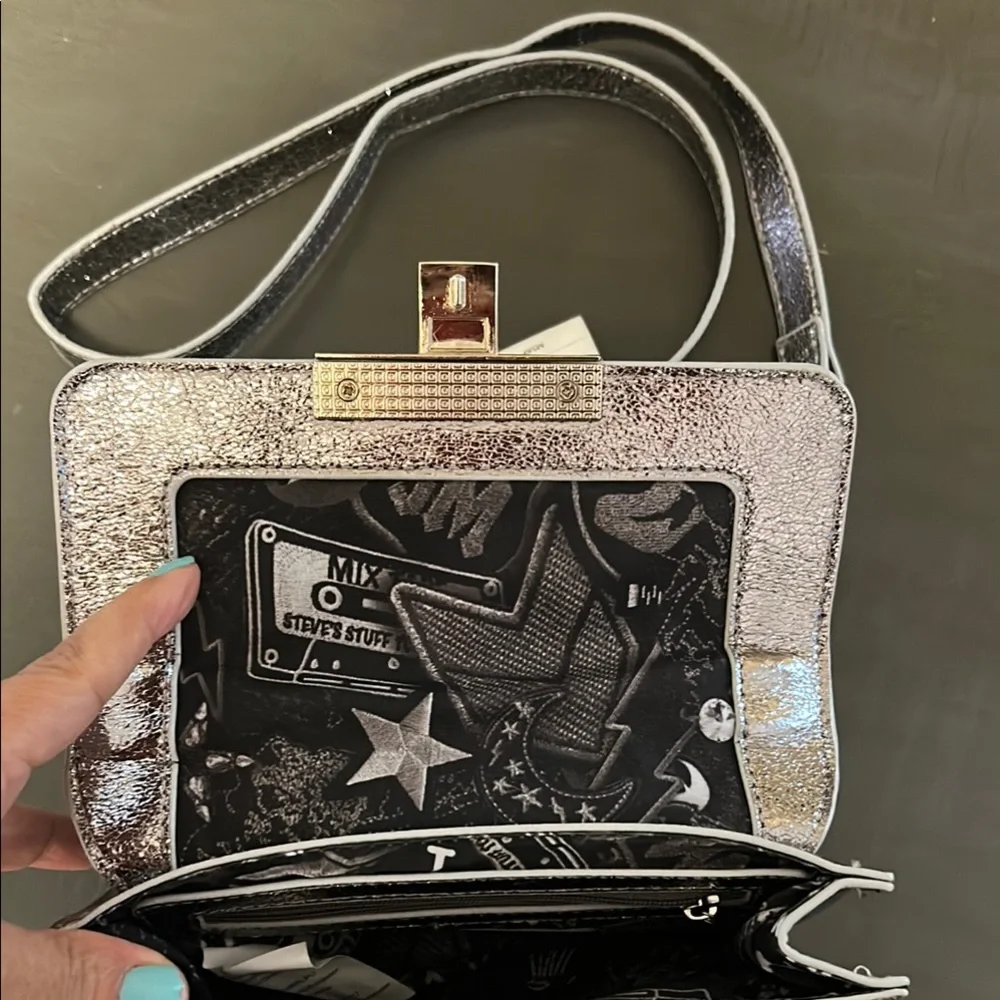 Steve Madden | Bags | Steve Madden Metallic Crossbody Bag With Chain ...
